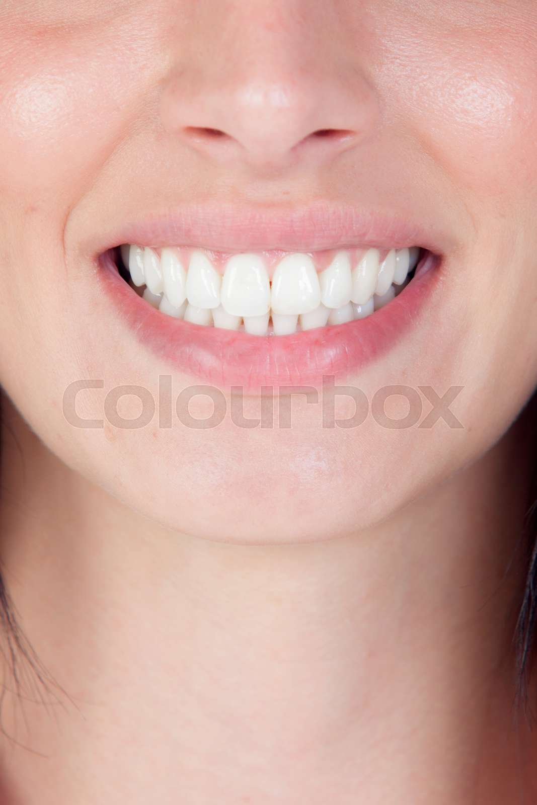 Smiling woman mouth with great teeth | Stock image | Colourbox