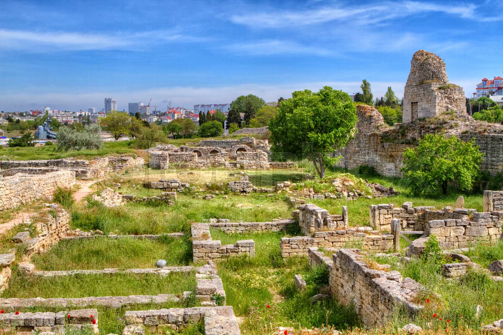 The remains of the ancient city of Chersonesus | Stock image | Colourbox