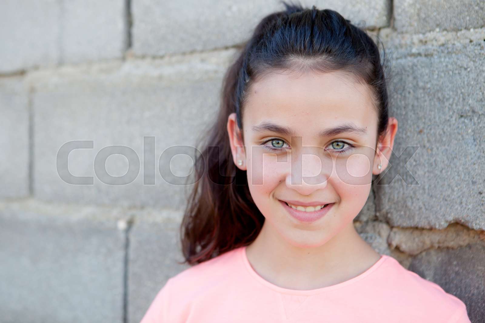 Beautiful preteen girl with blue eyes | Stock image | Colourbox Beautiful preteen girl with blue eyes | Stock image | Colourbox