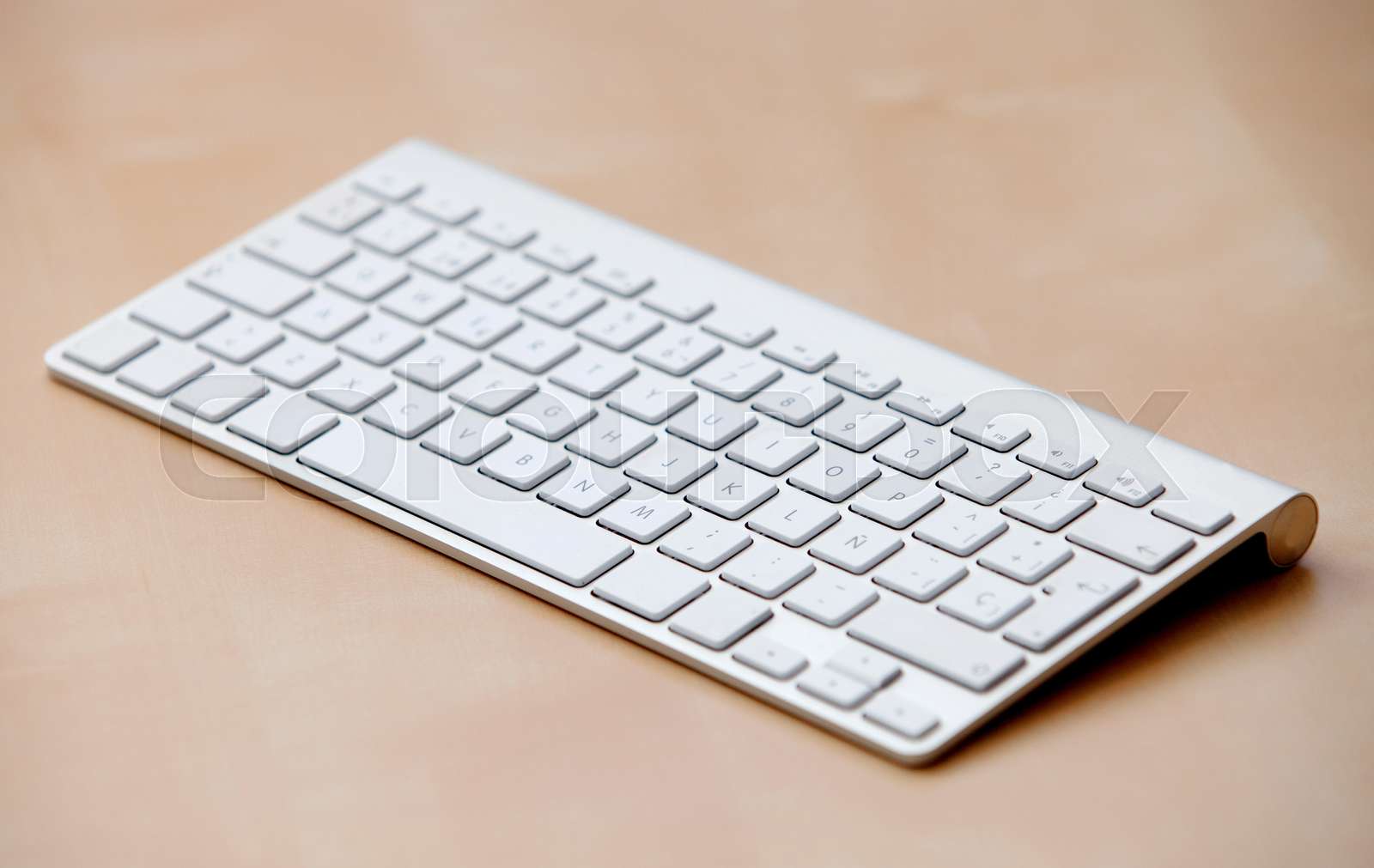 Silver computer keyboard | Stock image | Colourbox