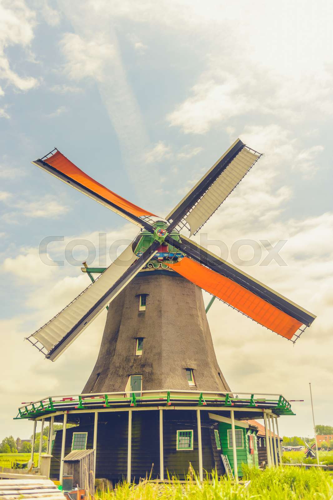 Fast moving windmill blades moving | Stock image | Colourbox