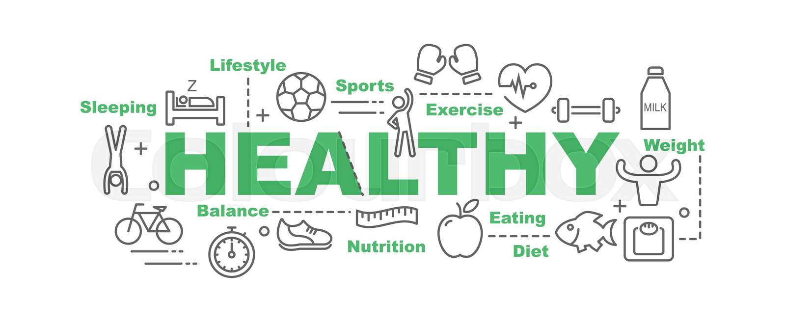 healthy vector banner | Stock vector | Colourbox