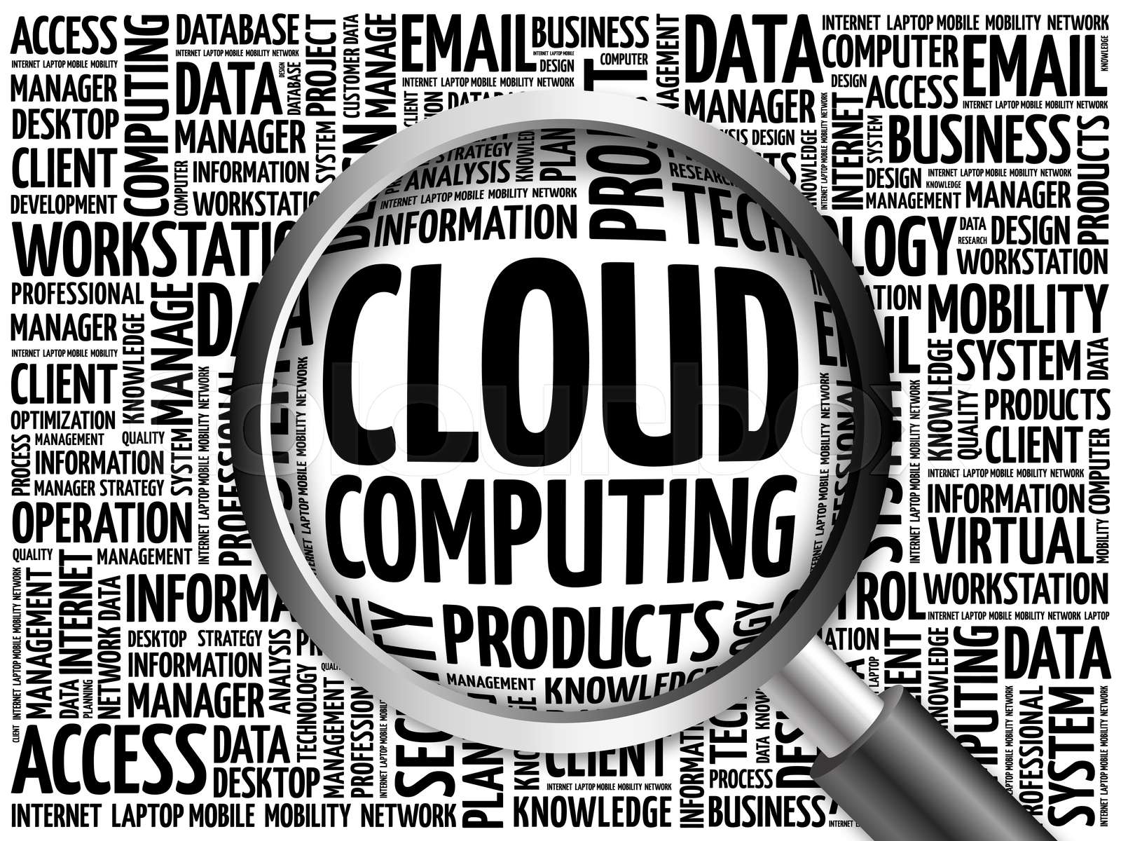 Cloud Computing word cloud | Stock image | Colourbox