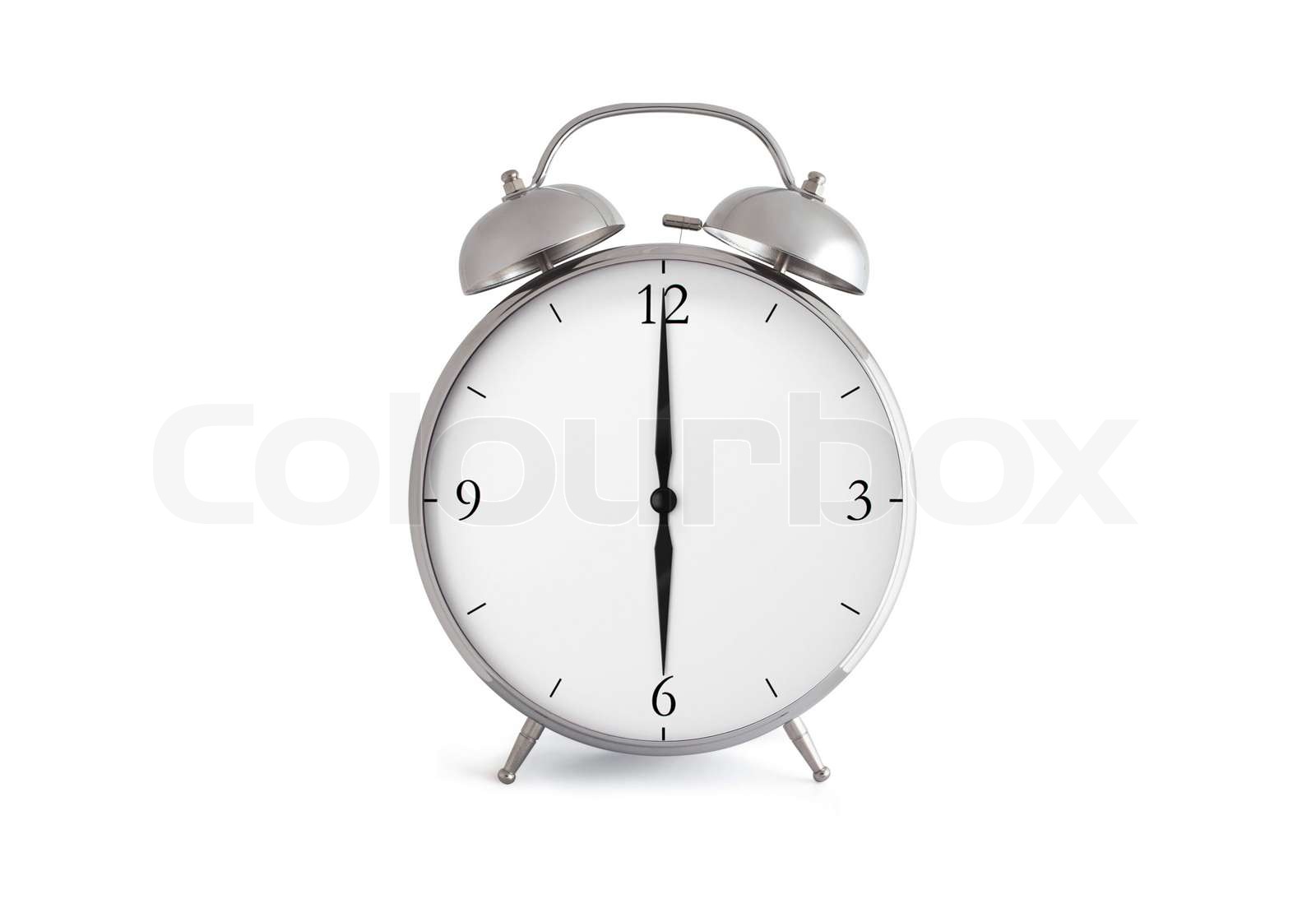 Wecker auf einem weißen Hintergrund | Stock Bild | Colourbox