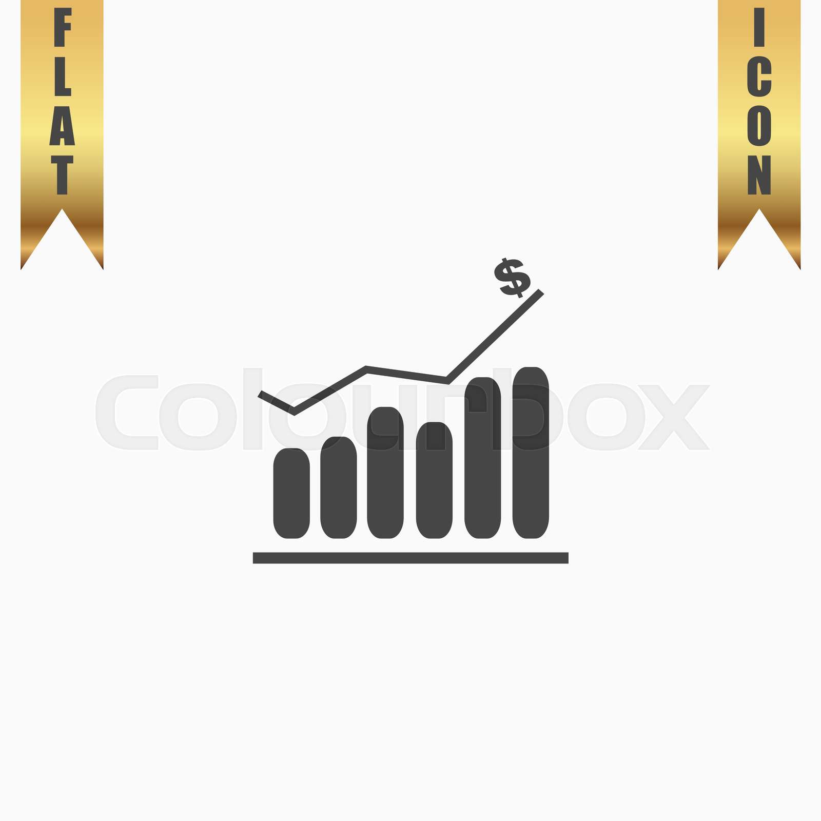 graph flat icon | Stock vector | Colourbox