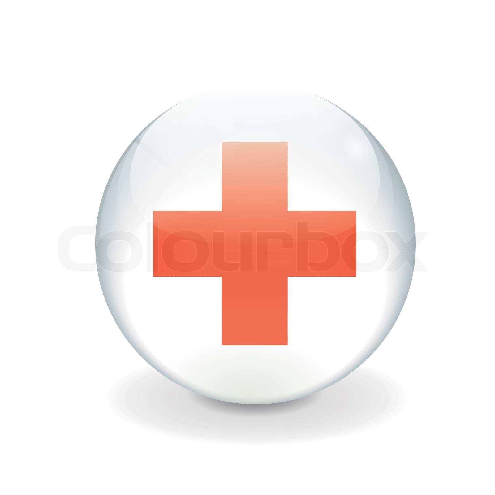 Round Red cross vector flag | Stock vector | Colourbox