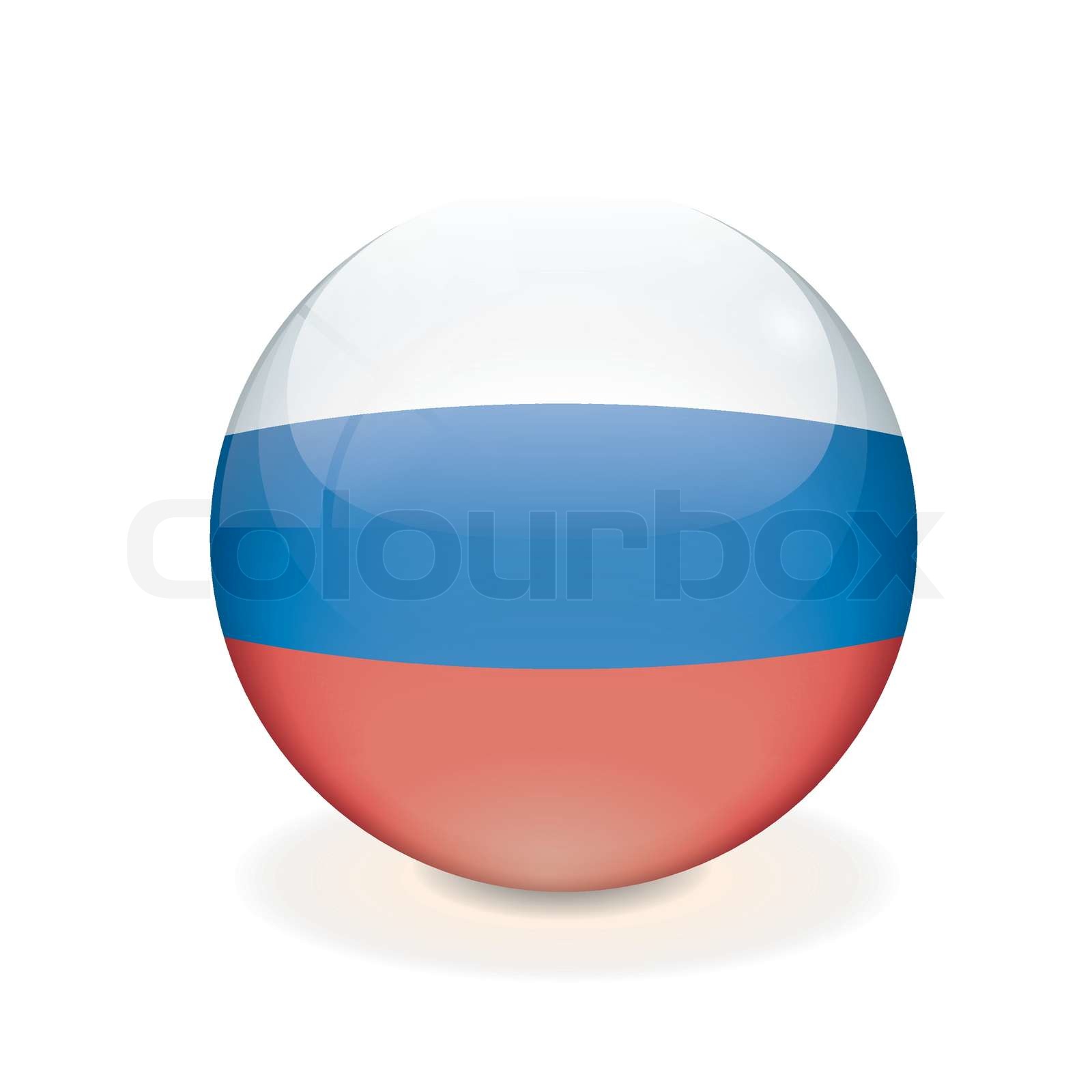 Round vector flag of Russia | Stock vector | Colourbox