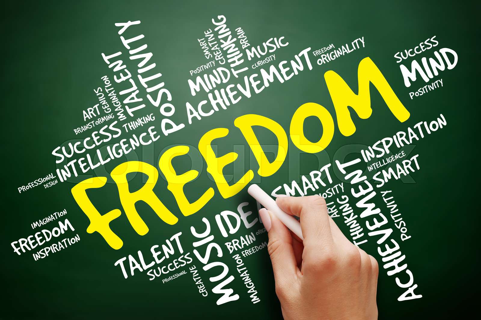 Freedom word cloud, business concept | Stock image | Colourbox