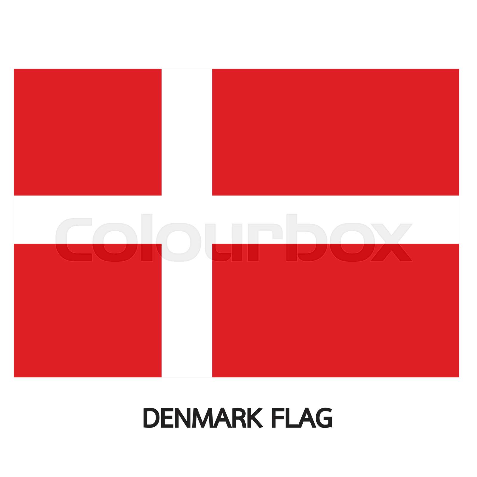 Denmark flag illustration design | Stock vector | Colourbox