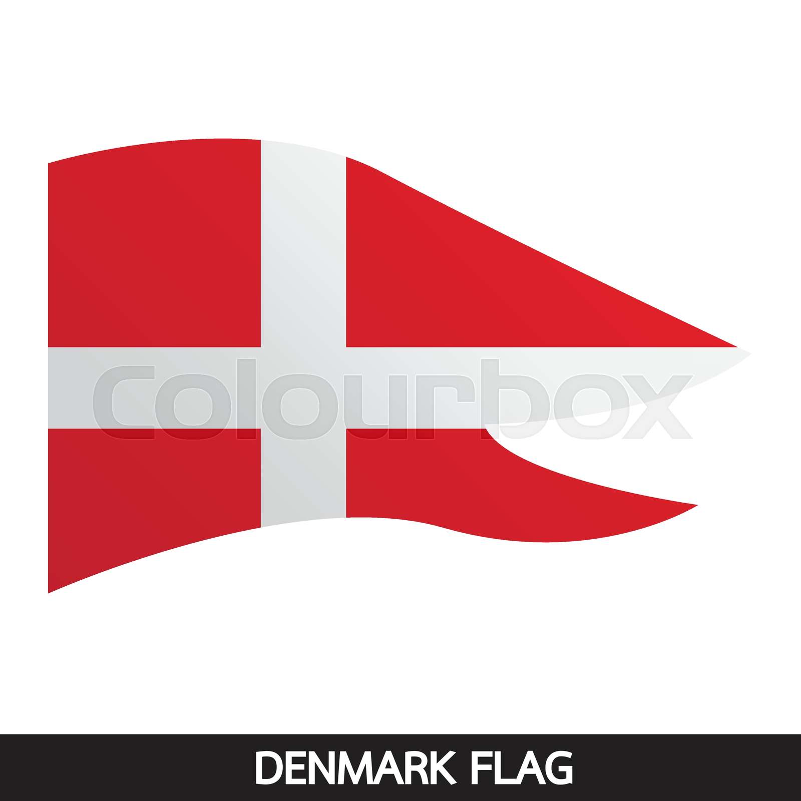 Denmark flag design illustration | Stock vector | Colourbox