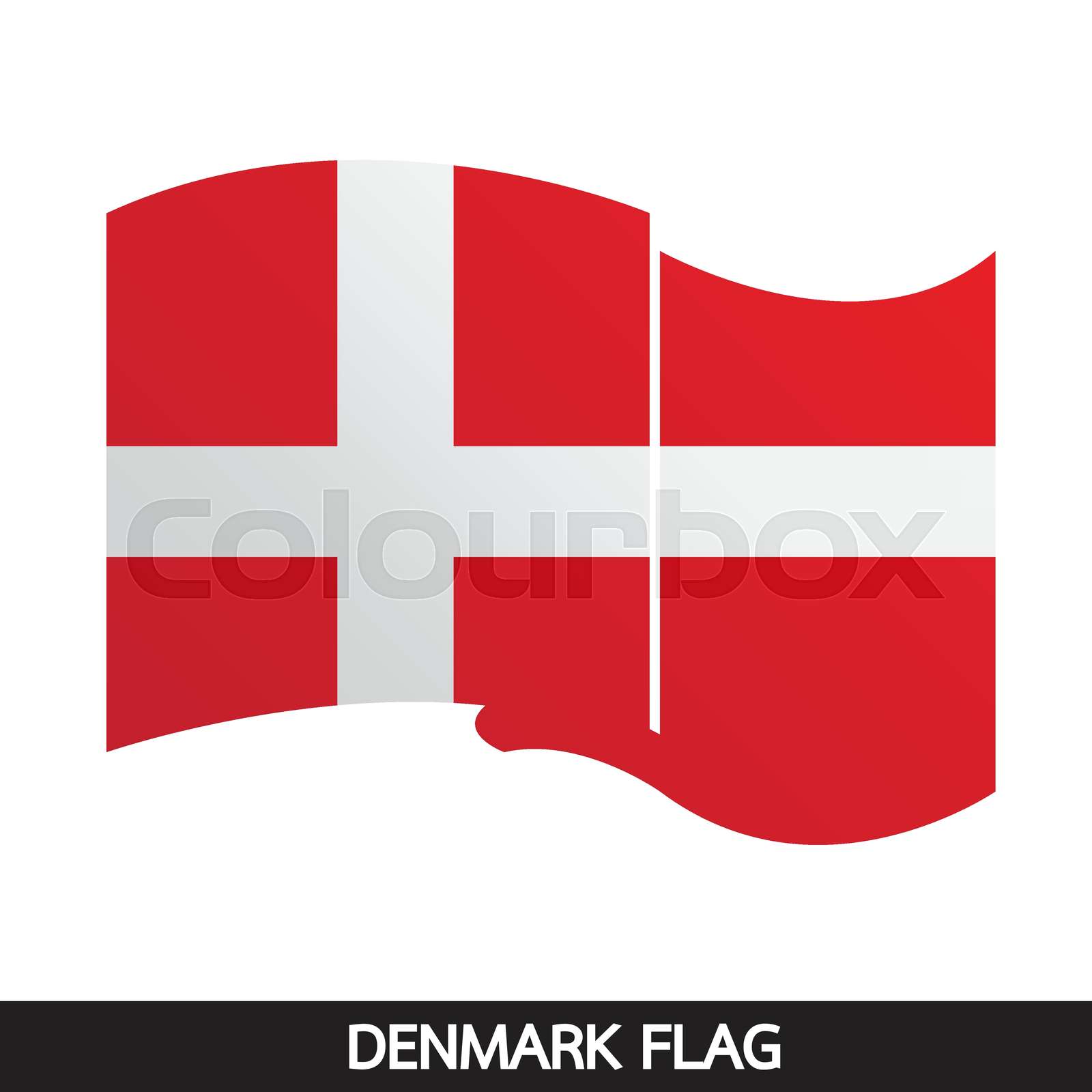 Denmark flag design illustration | Stock vector | Colourbox