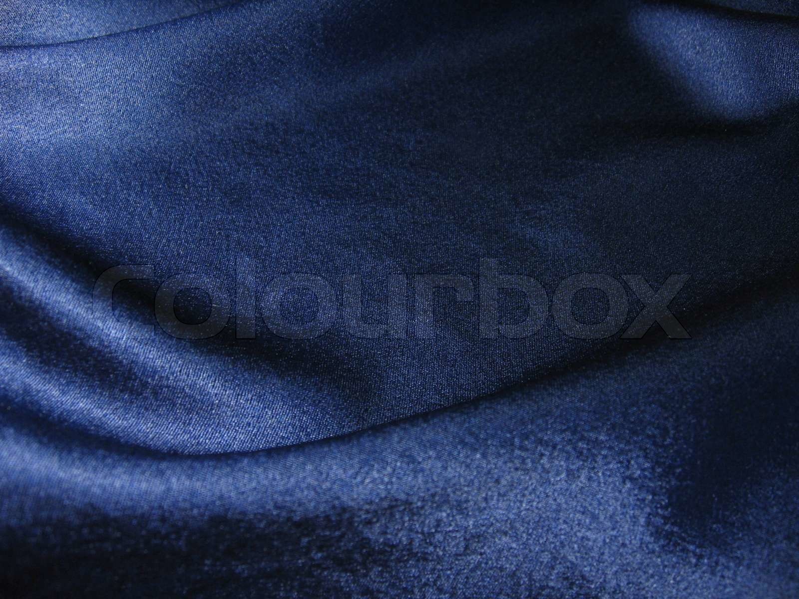 Falten dunkelblaue Seide , Textur, Hintergrund | Stock Bild | Colourbox