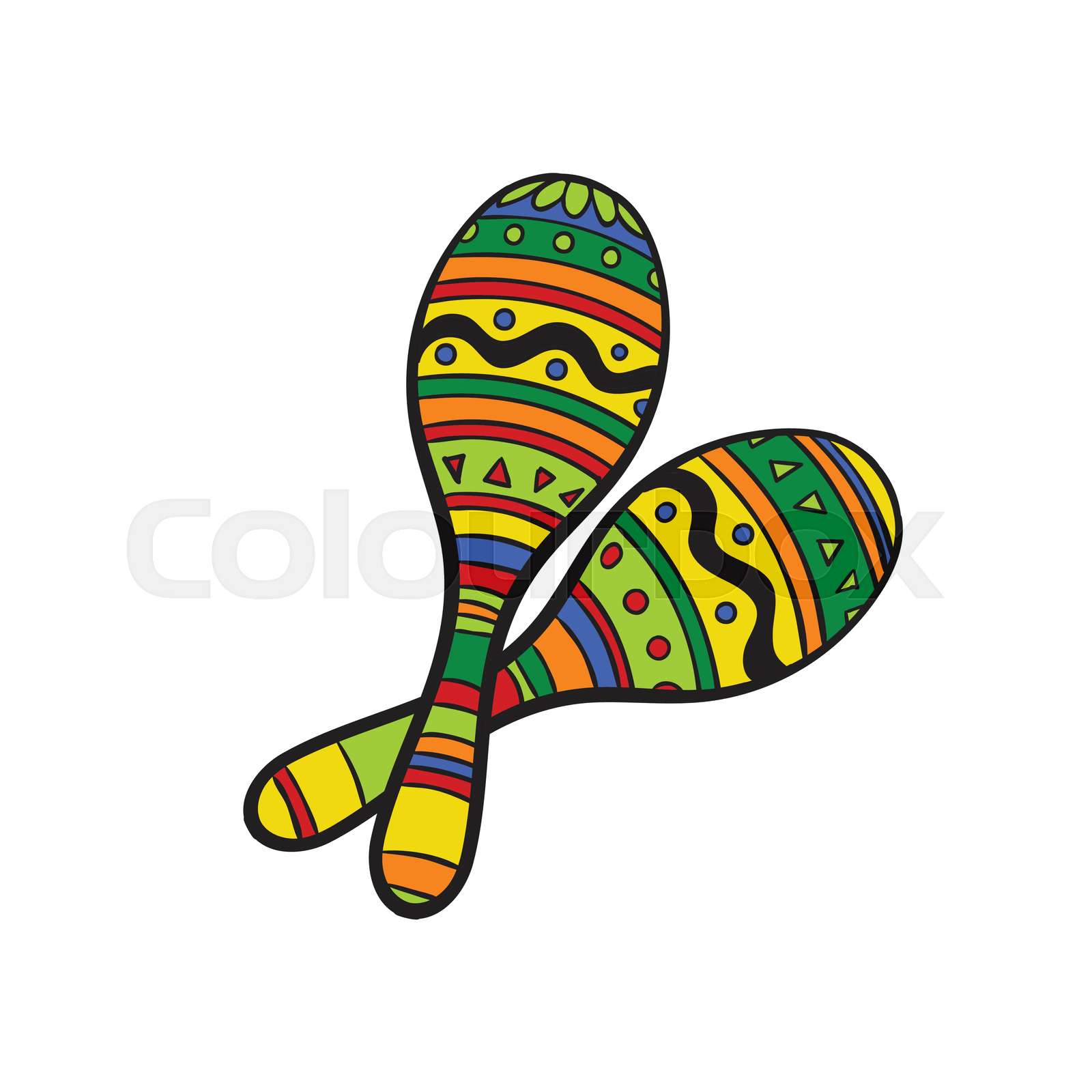 mexikanisch, rassel, instrument | Stock-Vektor | Colourbox