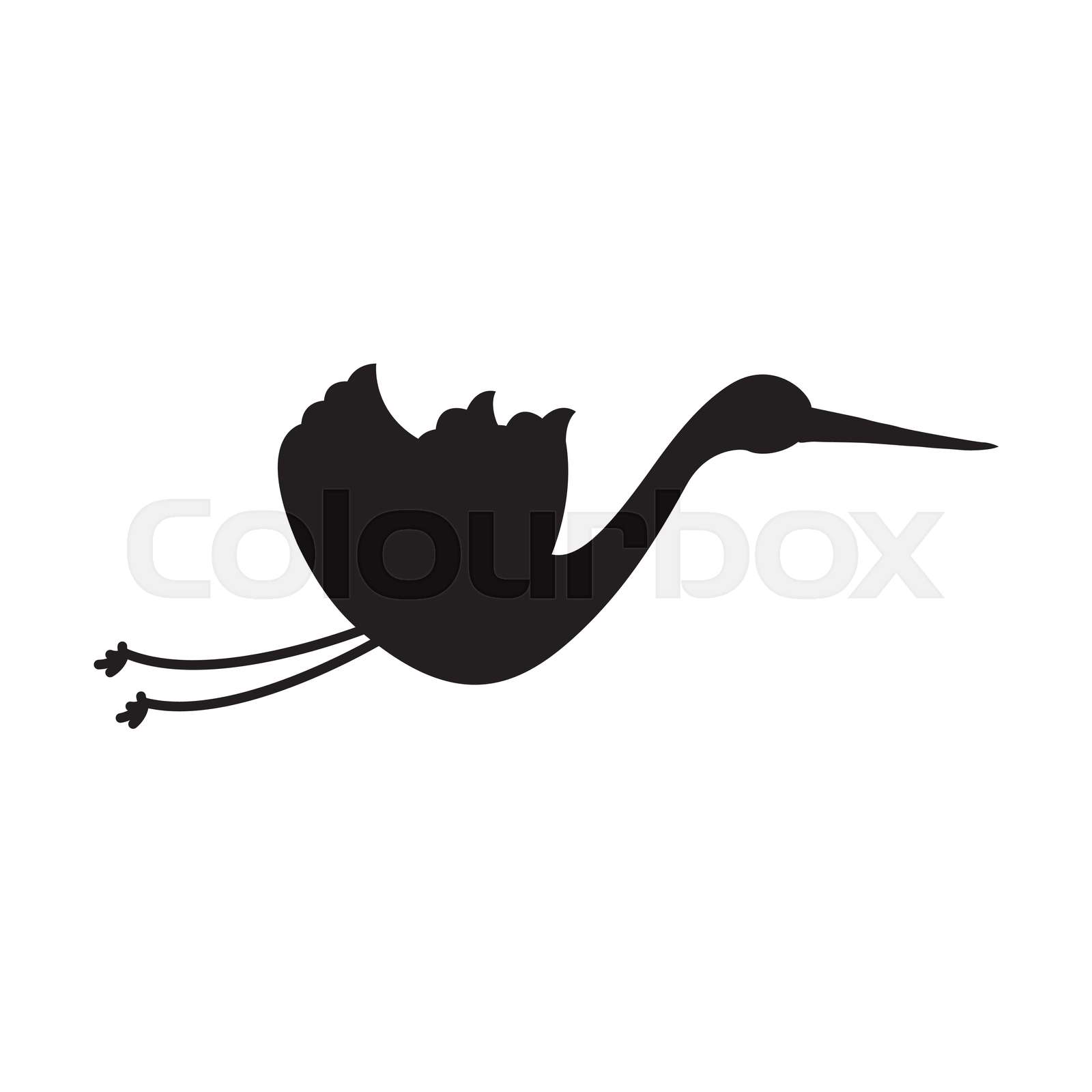stork bird design | Stock vector | Colourbox
