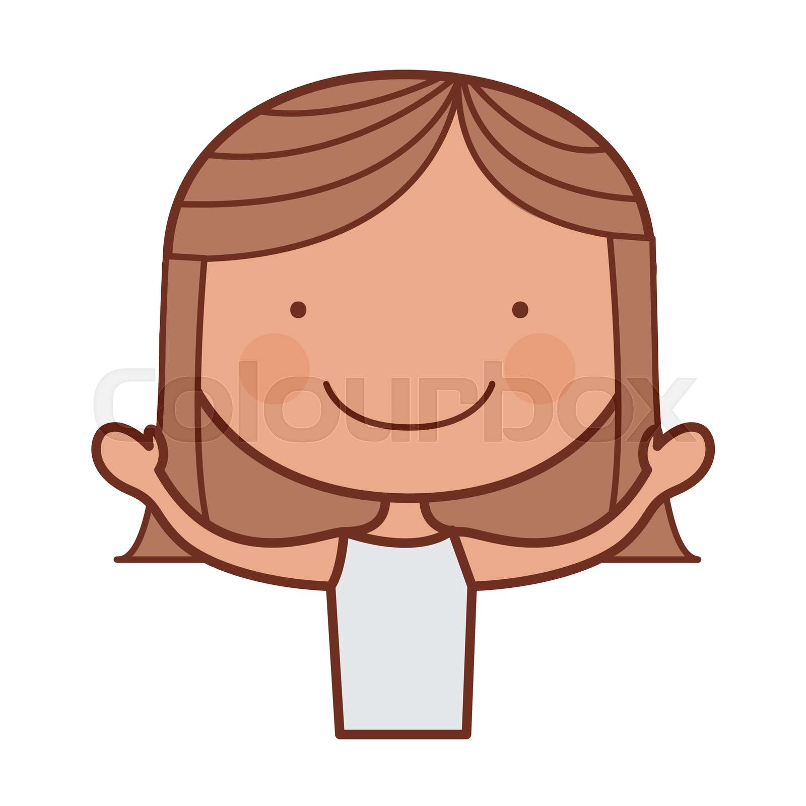 cartoon girl icon | Stock vector | Colourbox