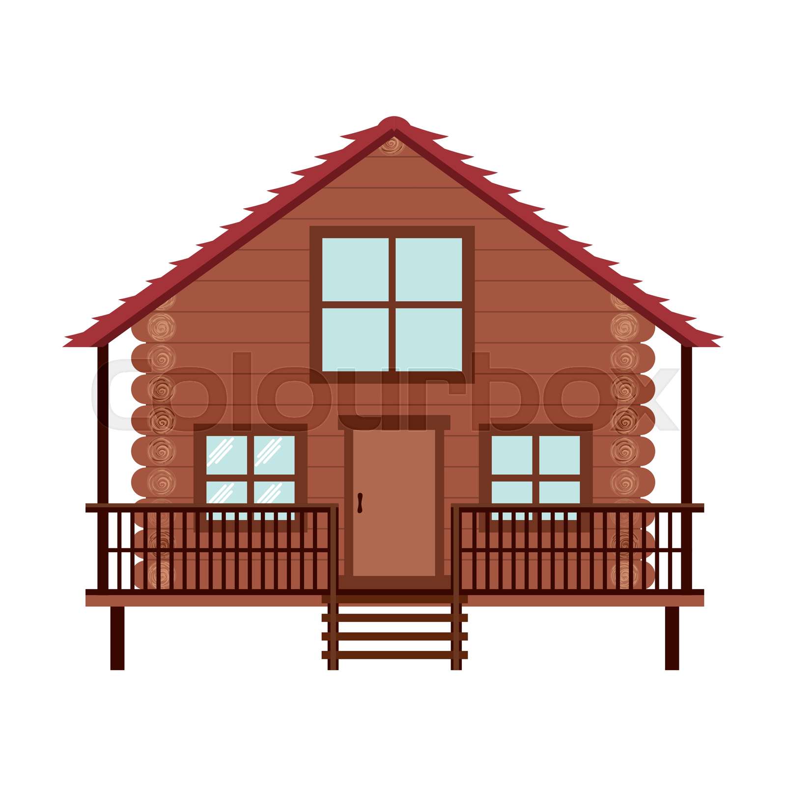 log cabin icon | Stock vector | Colourbox