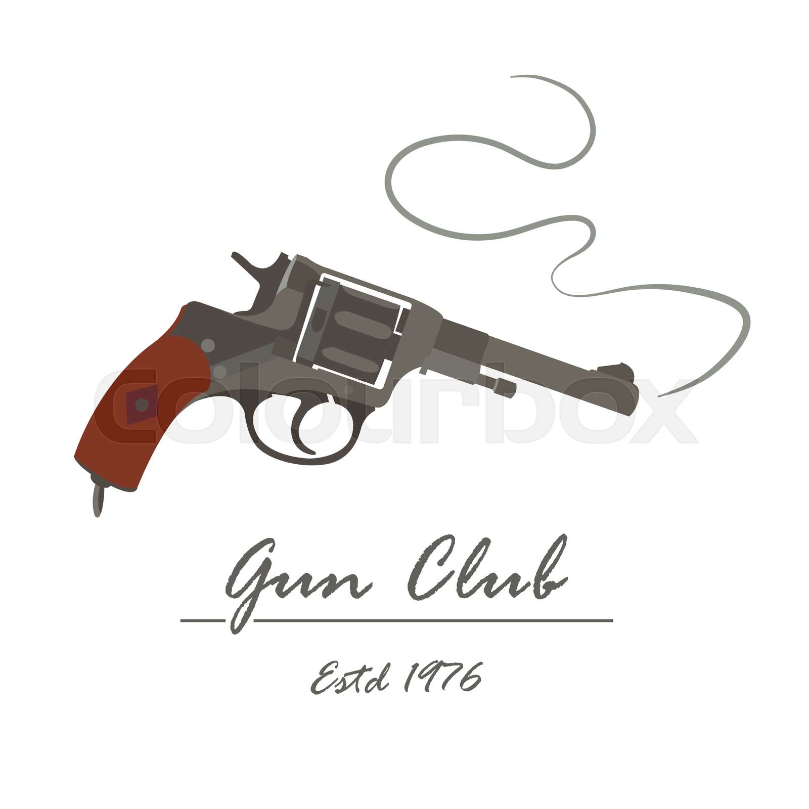 Firearm logo template. Guns, rifles badge. Flat design | Stock vector ...