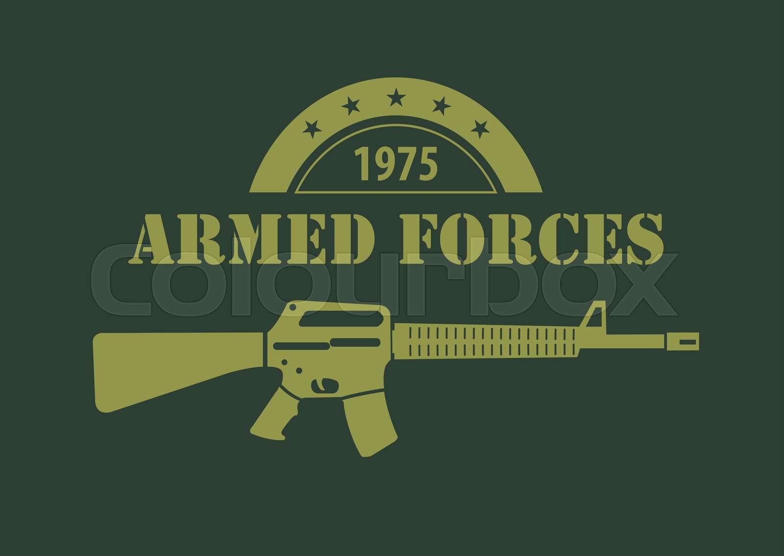 Firearm logo template. Guns, rifles badge. Flat design | Stock vector ...