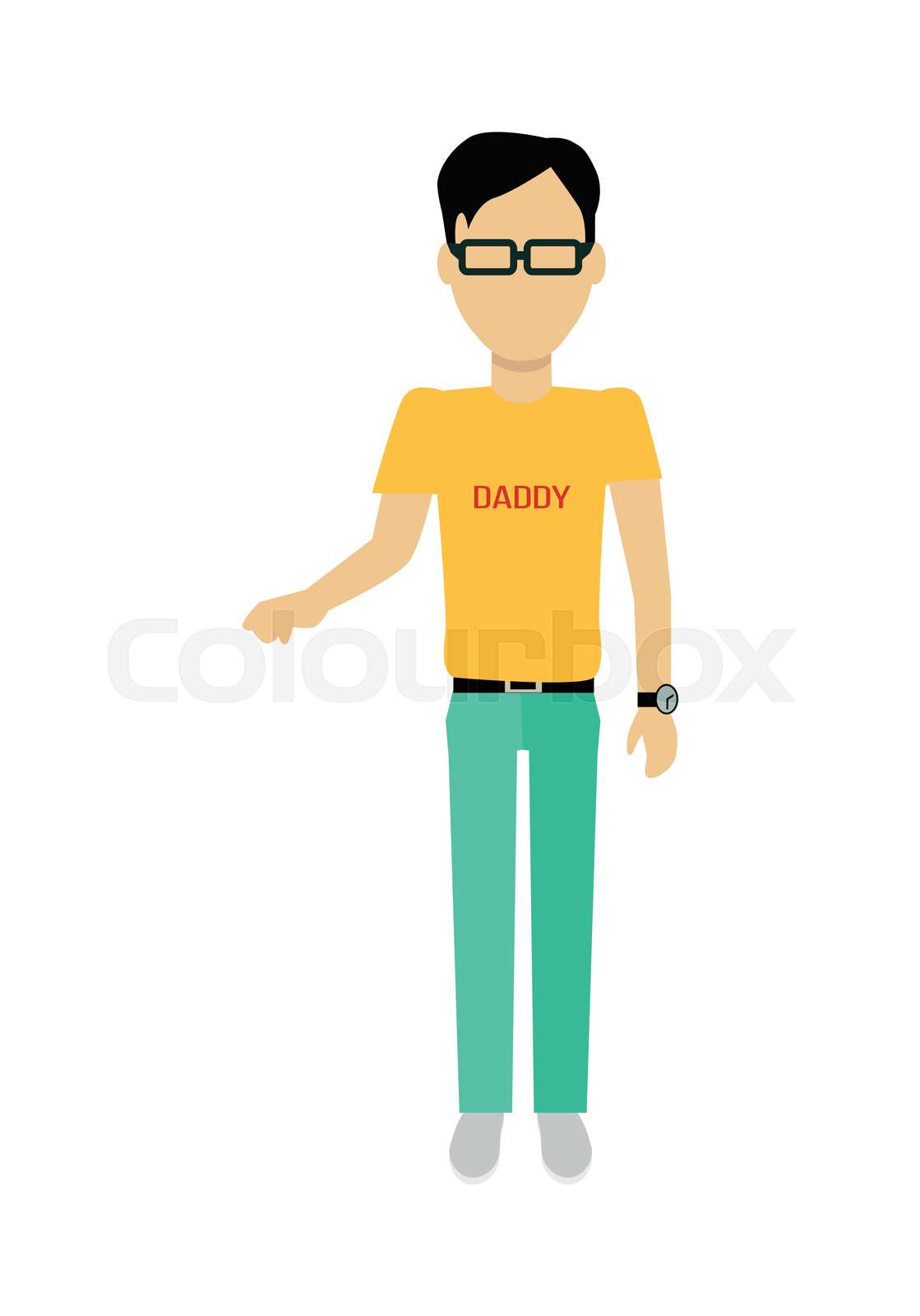 Father Character Template Vector Illustration. | Stock vector | Colourbox