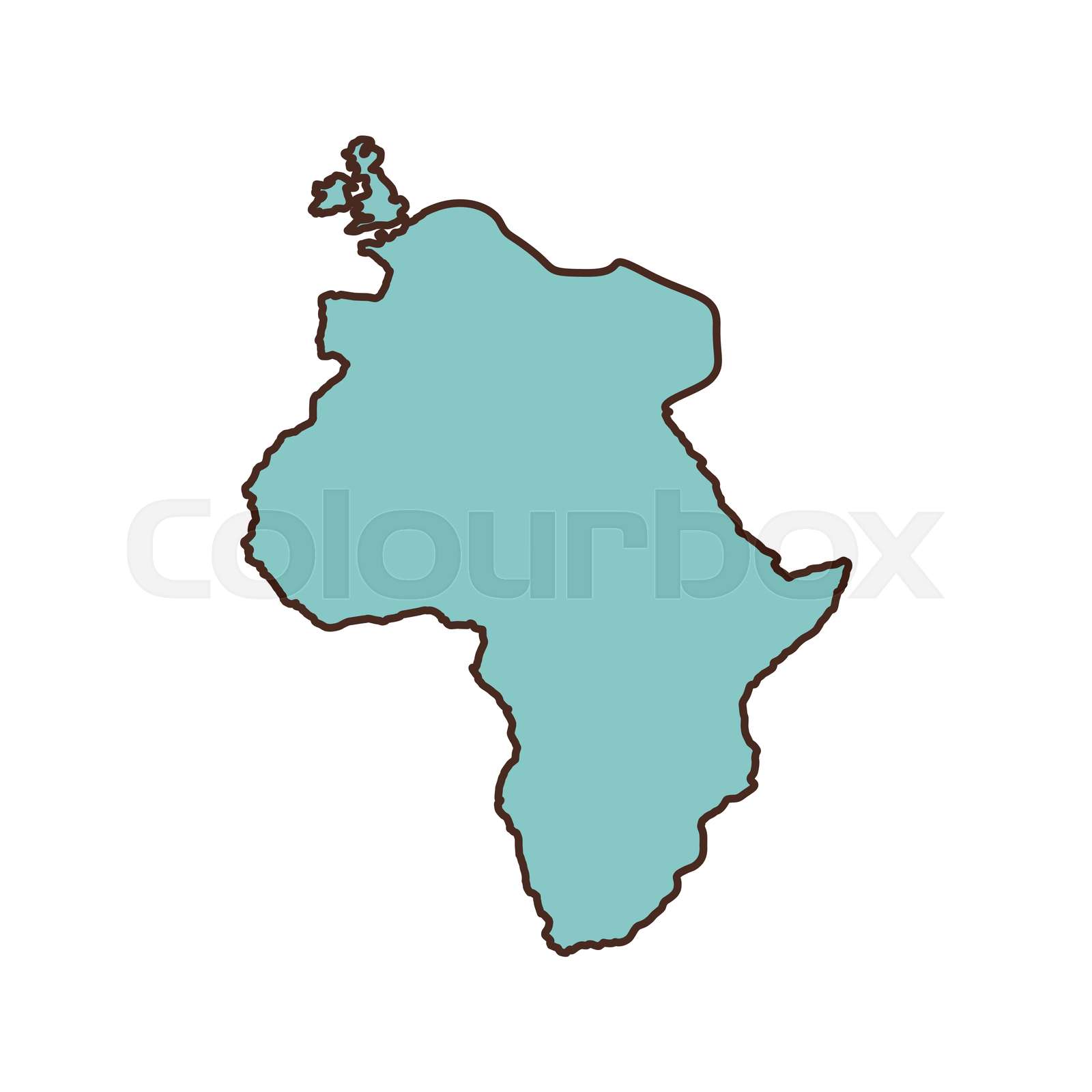 africa continent icon | Stock vector | Colourbox