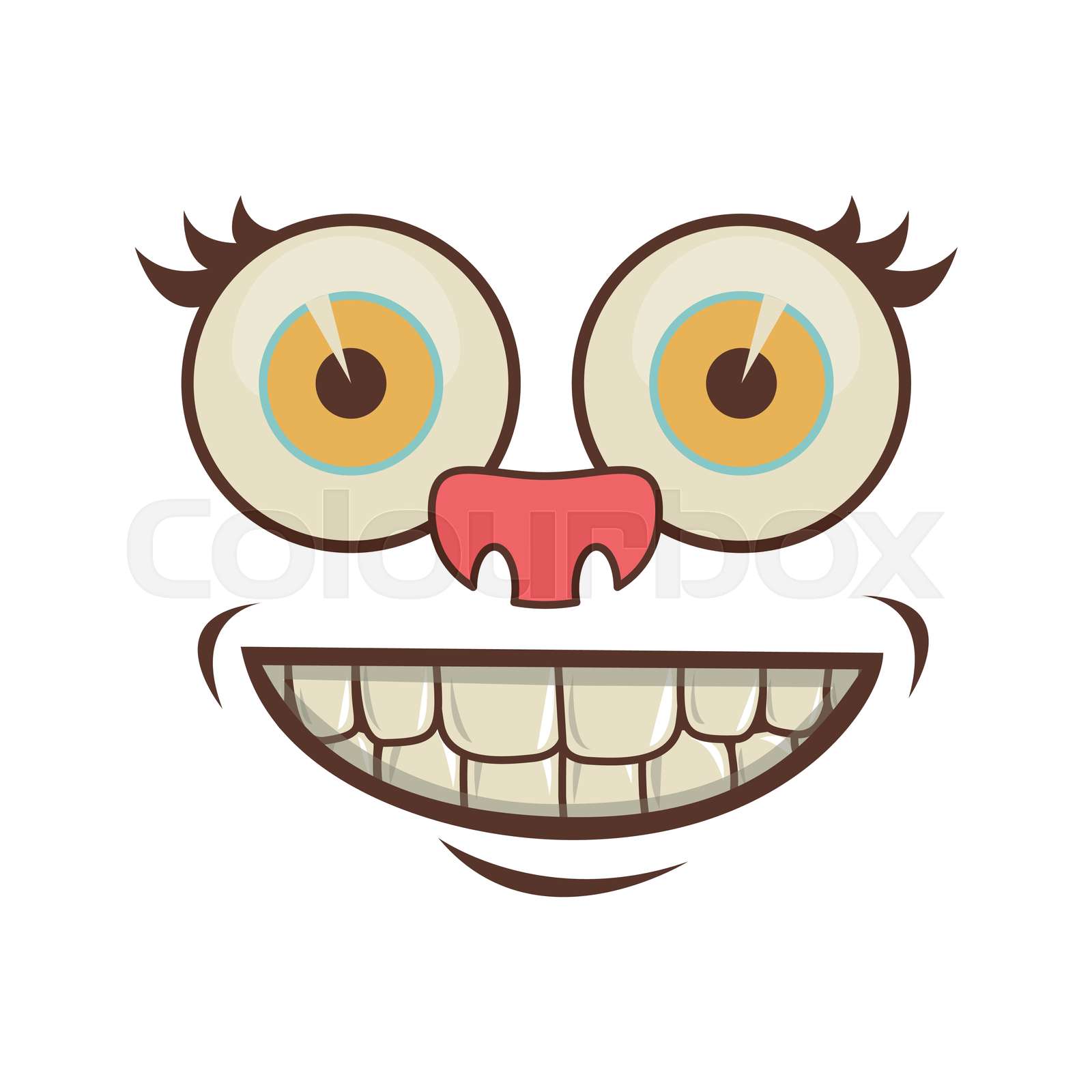 cartoon face icon | Stock vector | Colourbox