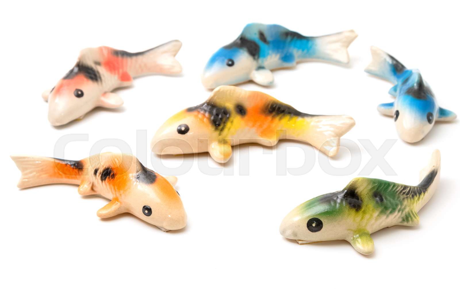 Ceramic of Koi fish sculptors. Use to decorate on the wall. | Stock ...