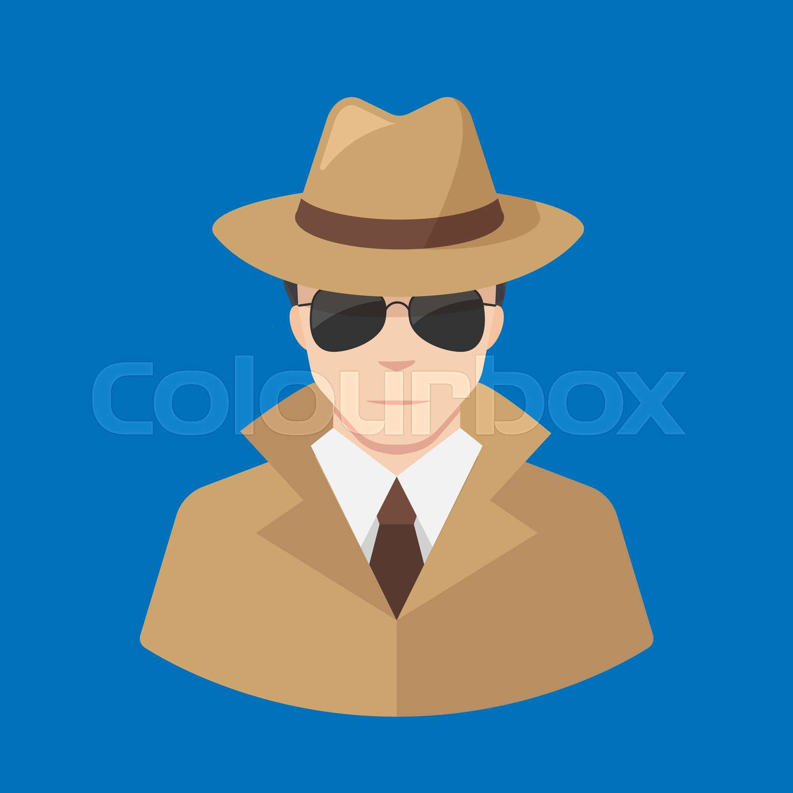 Flat Detective icon vector - Professions icons | Stock vector | Colourbox