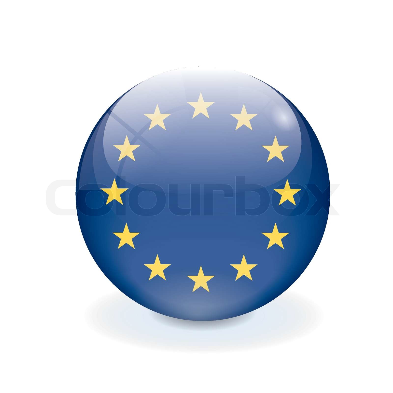 Round EU Vektor-Flag | Stock-Vektor | Colourbox
