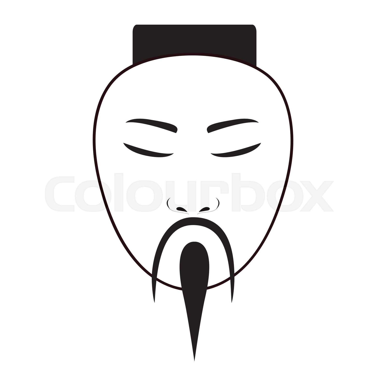 east asian traditional man icon image | Stock vector | Colourbox