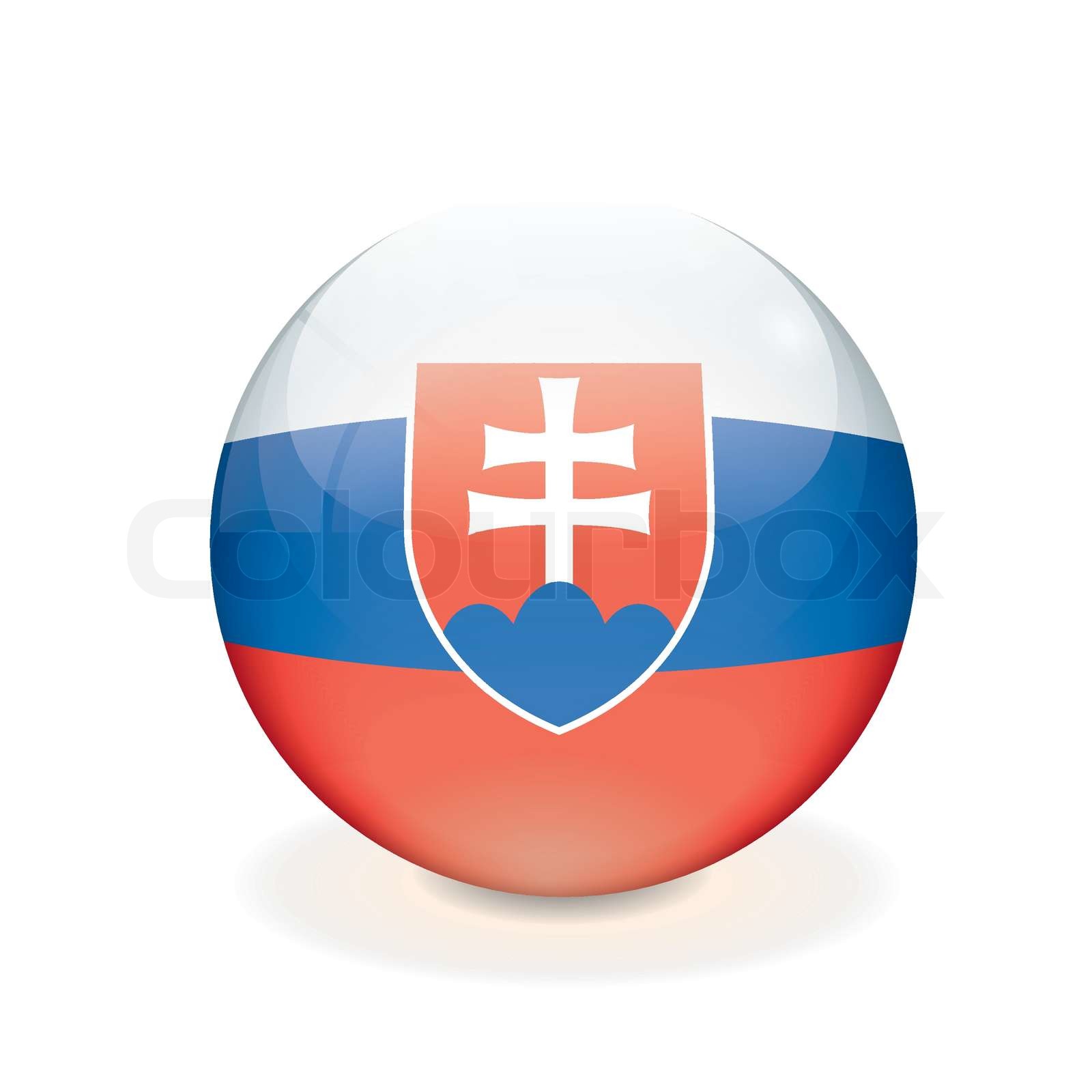 Round Vektor-Flag der Slowakei | Stock-Vektor | Colourbox