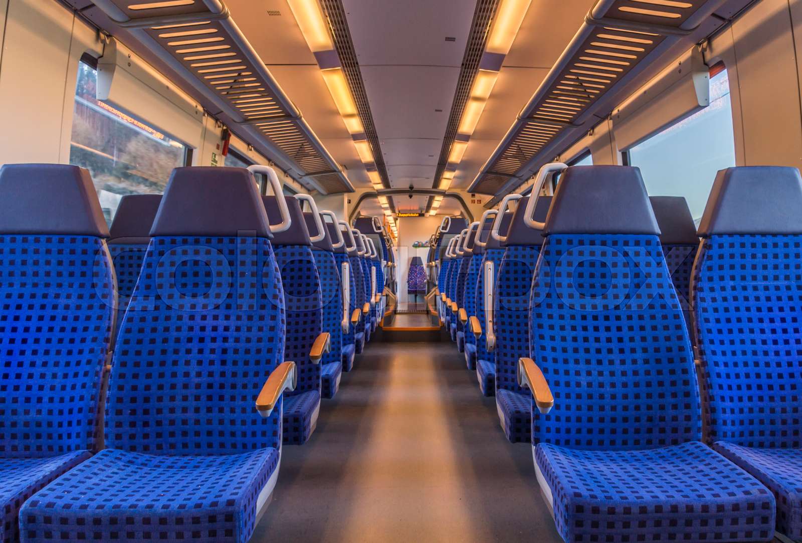 Empty train chairs | Stock image | Colourbox