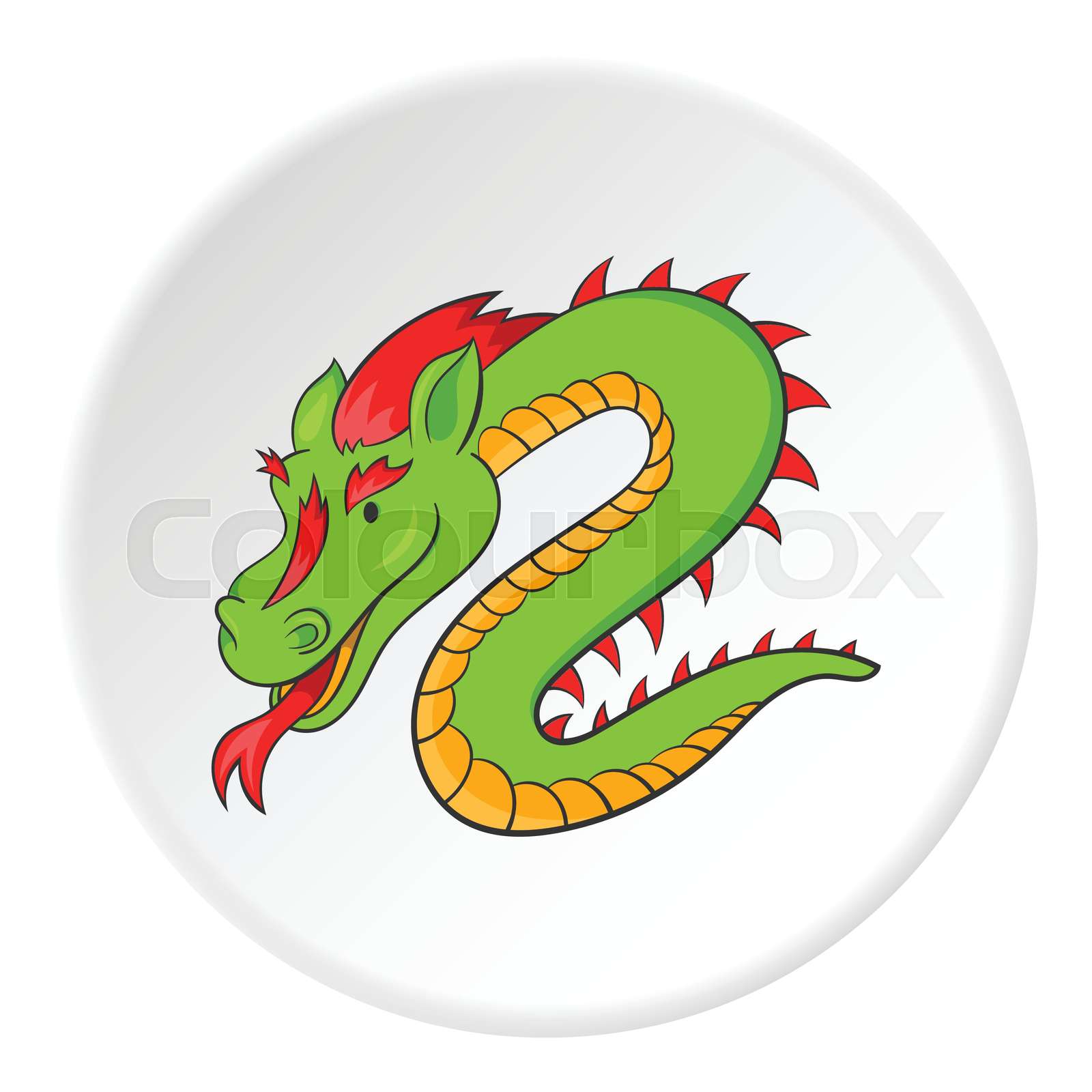 Dragon icon, cartoon style | Stock vector | Colourbox