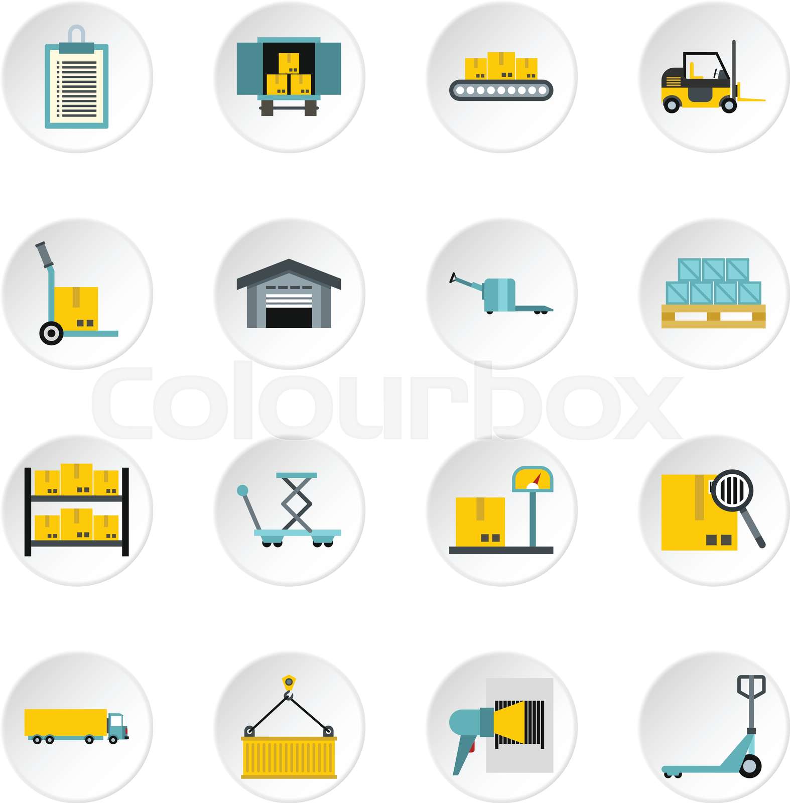 lager, icons, set | Stock-Vektor | Colourbox