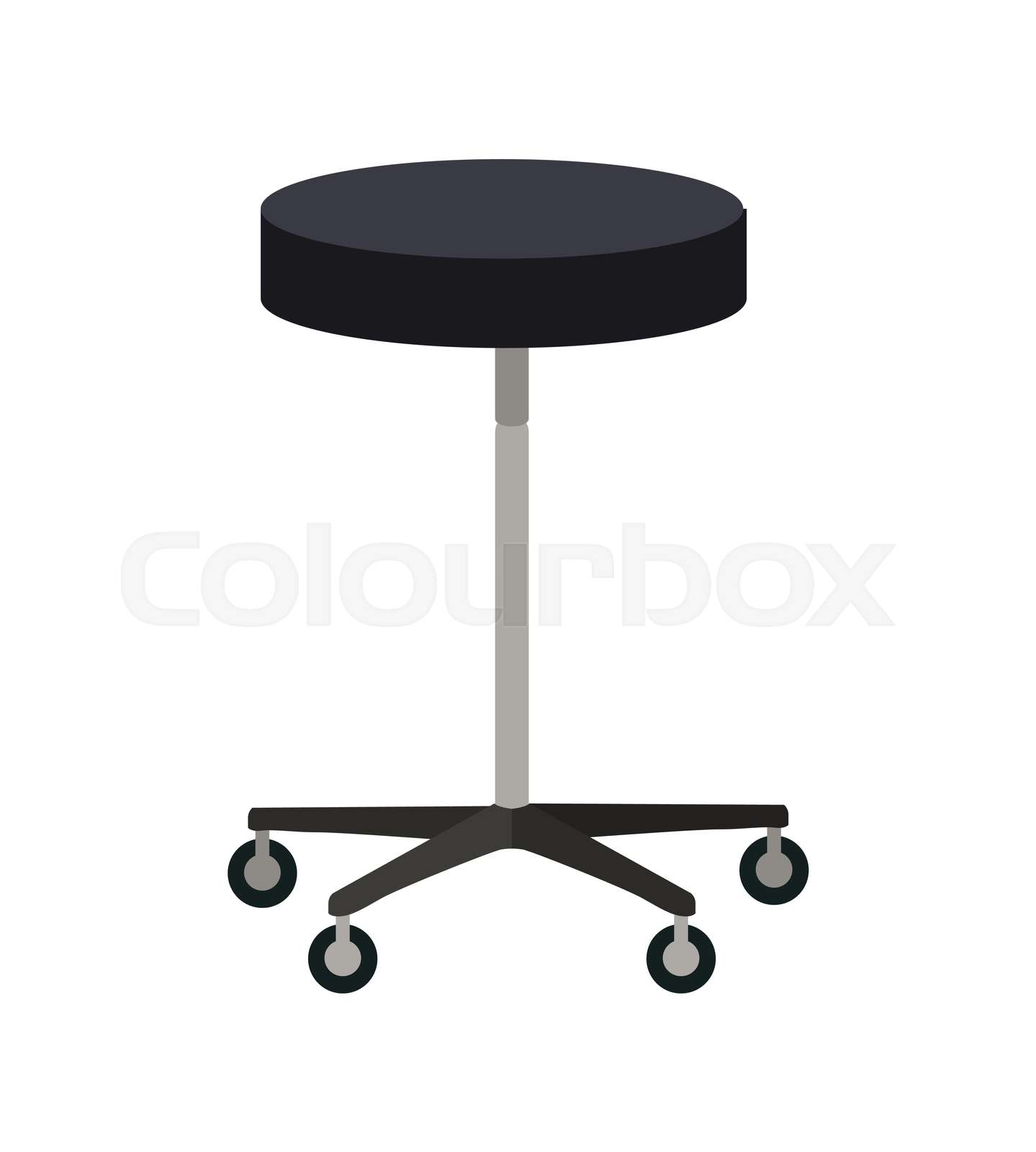 Stool on Wheels Vector Illustration In Flat Design | Stock vector ...