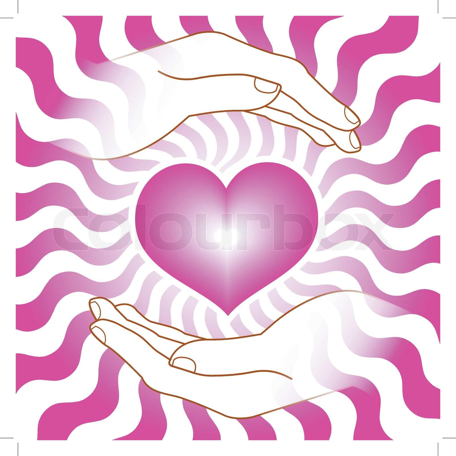 Billede af hjerte med hænderne | Stock vektor | Colourbox