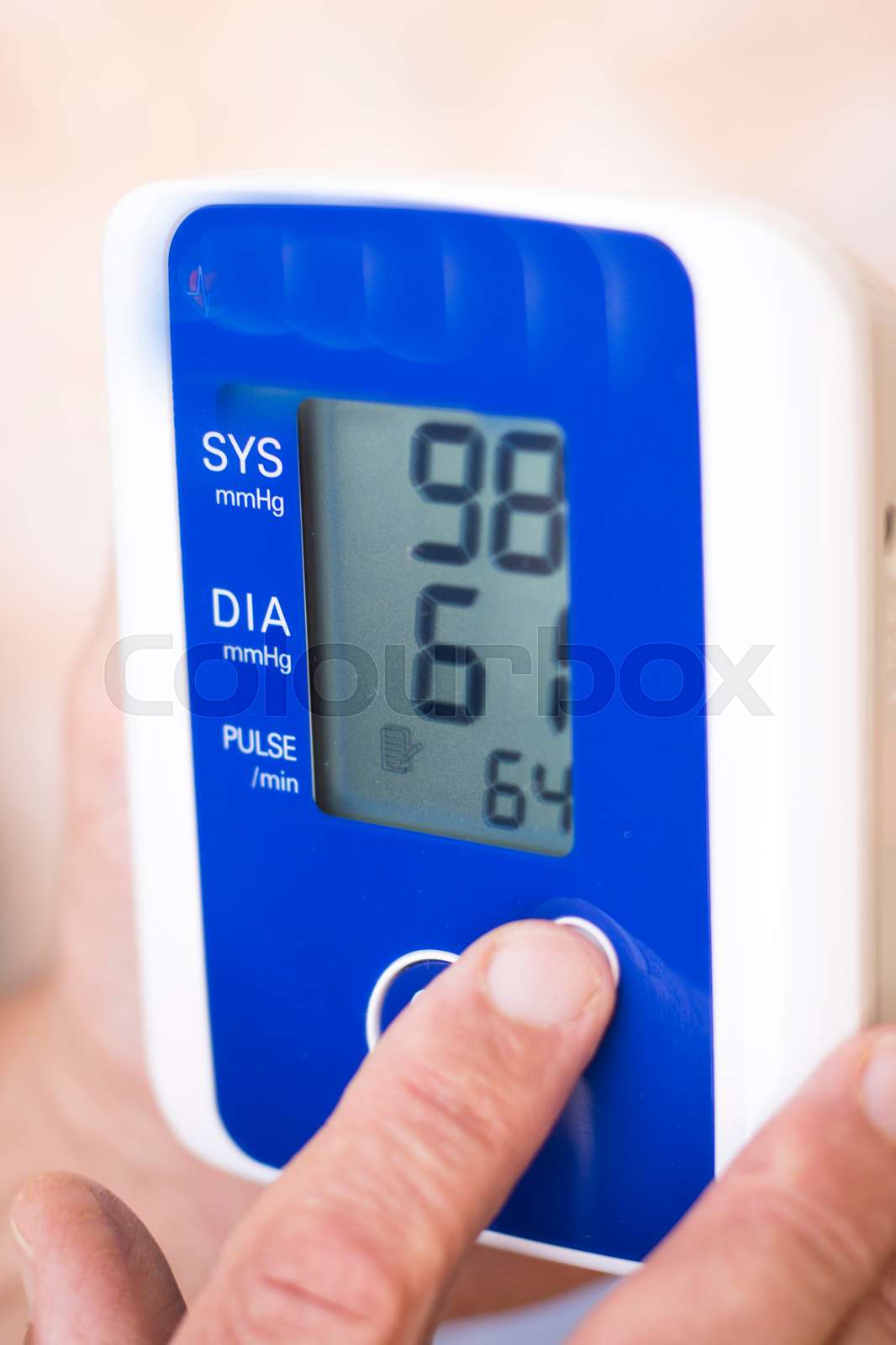 Blood pressur pulse rate meter | Stock image | Colourbox