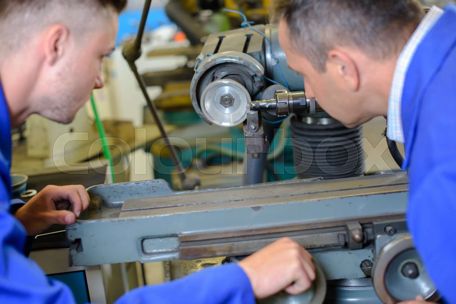 fixing a motor | Stock image | Colourbox