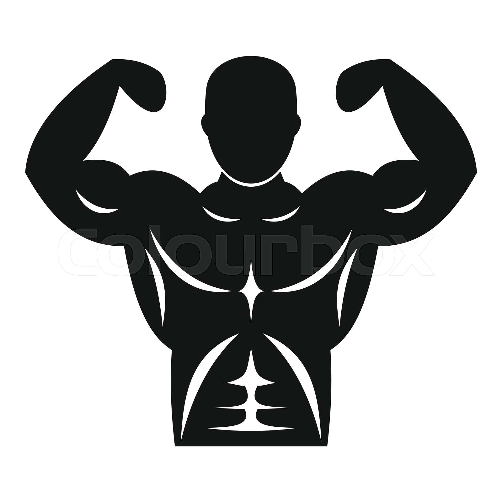 Athletic man torso icon, simple style | Stock vector | Colourbox