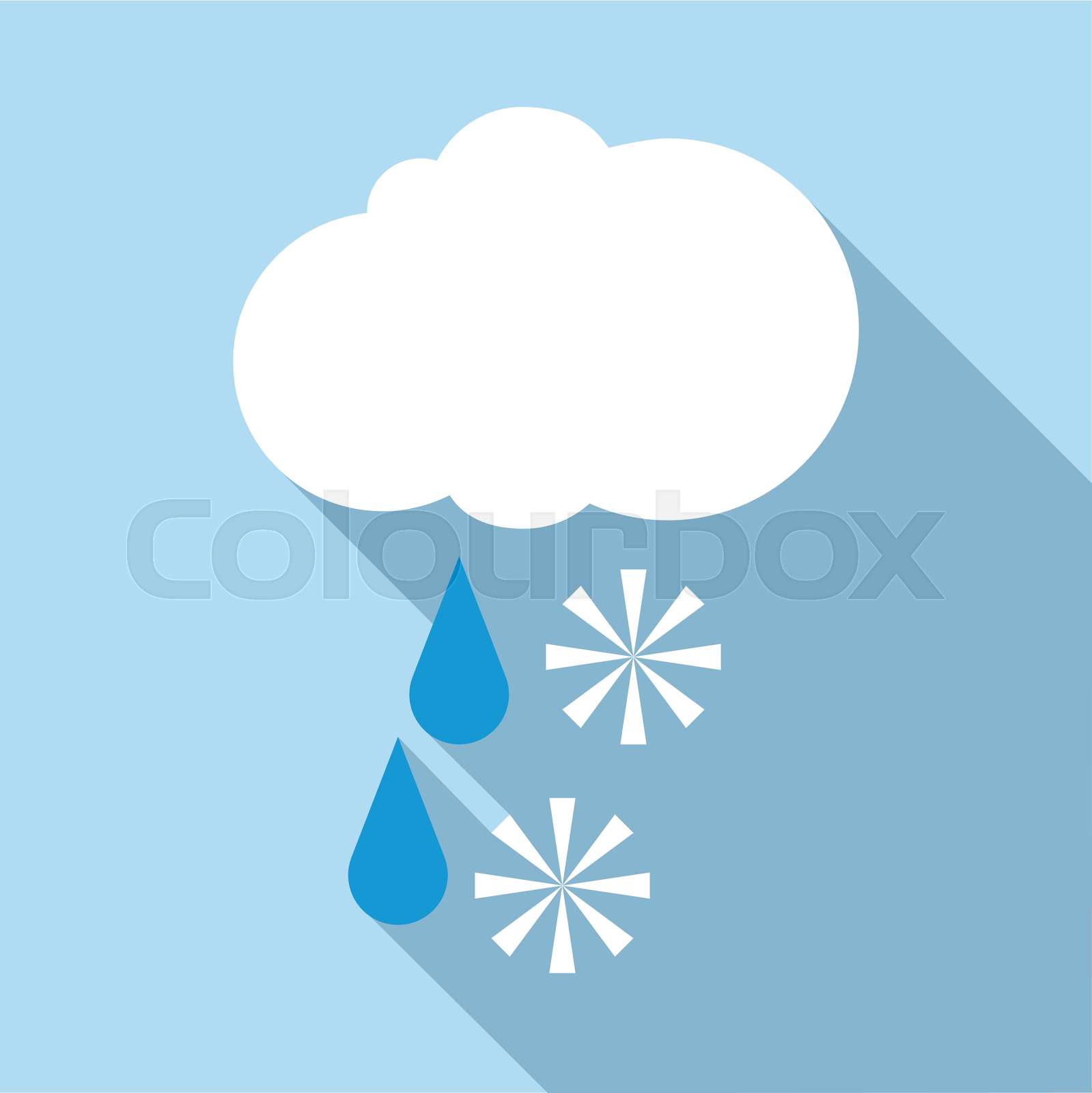 schnee, regen, icon | Stock-Vektor | Colourbox