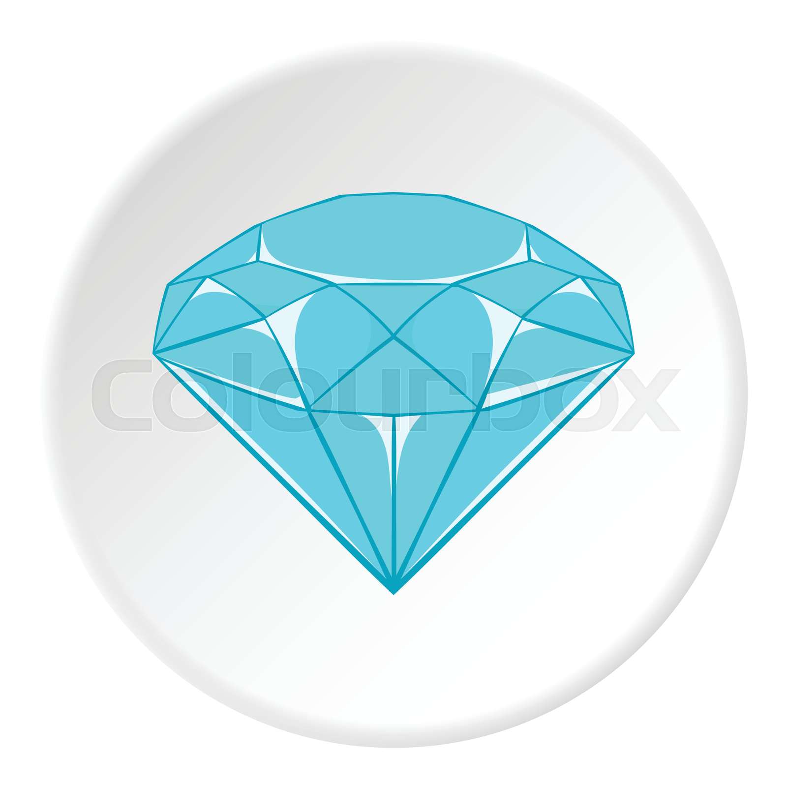 Diamond icon, cartoon style | Stock vector | Colourbox