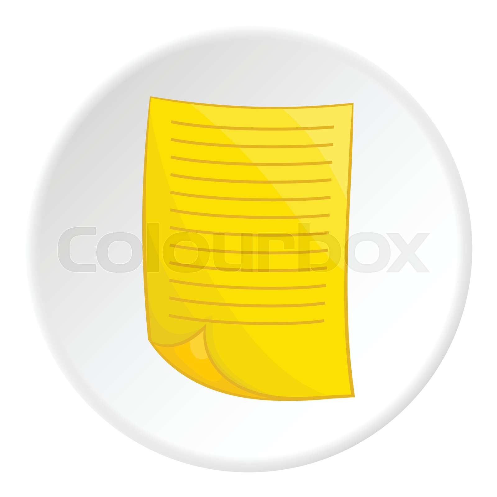 Paper icon, cartoon style | Stock vector | Colourbox