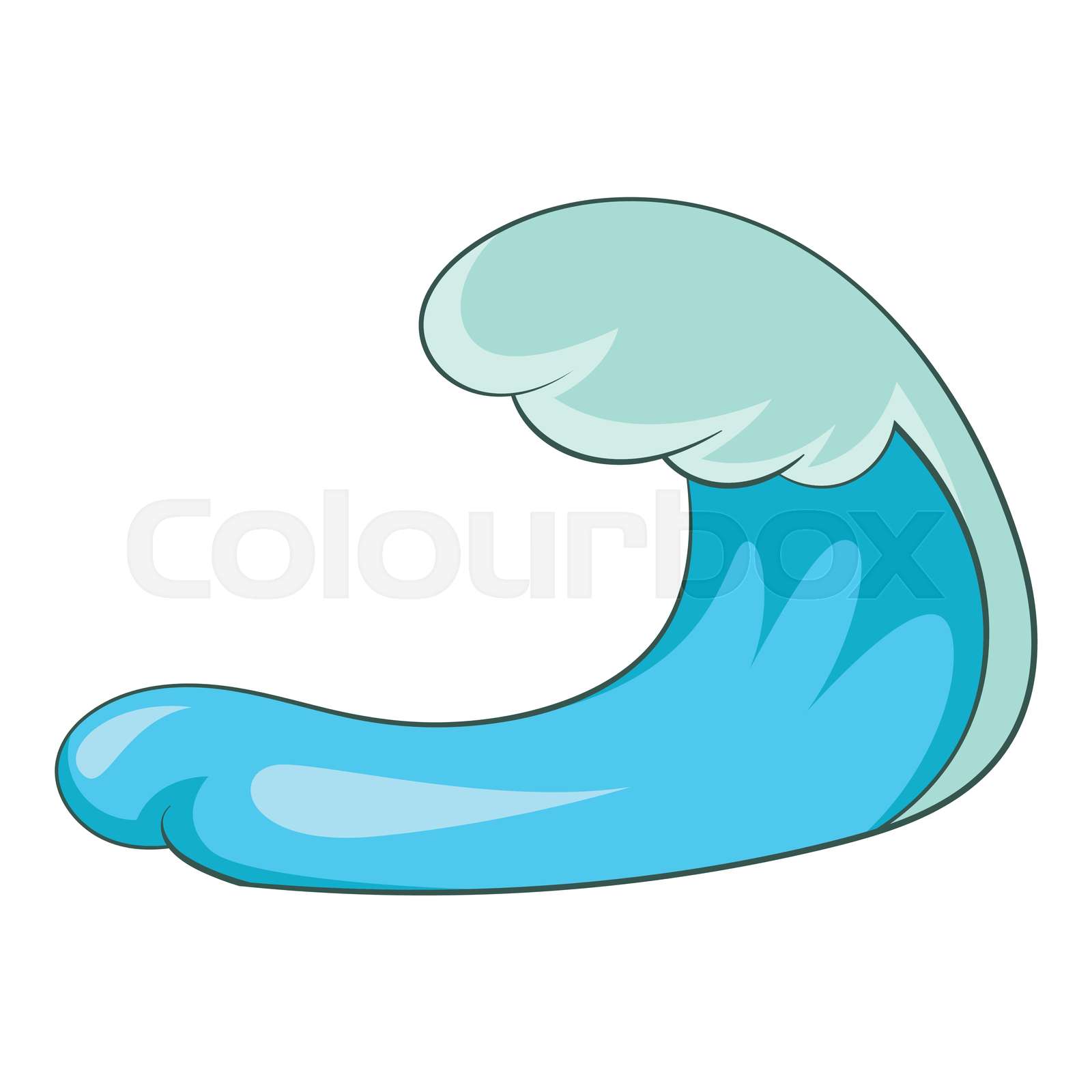 High wave icon, cartoon style | Stock vector | Colourbox