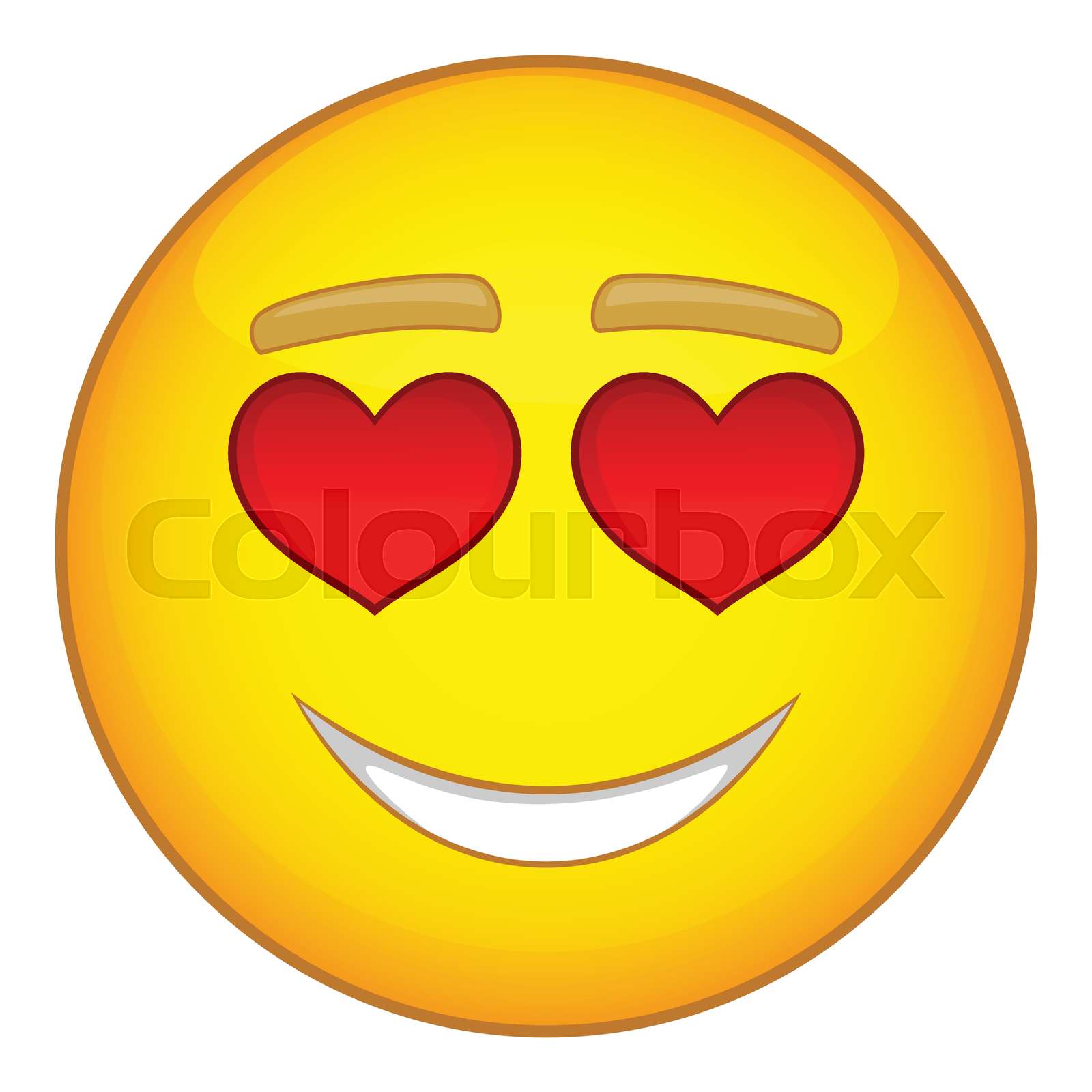 In love emoticon icon, cartoon style | Stock vector | Colourbox