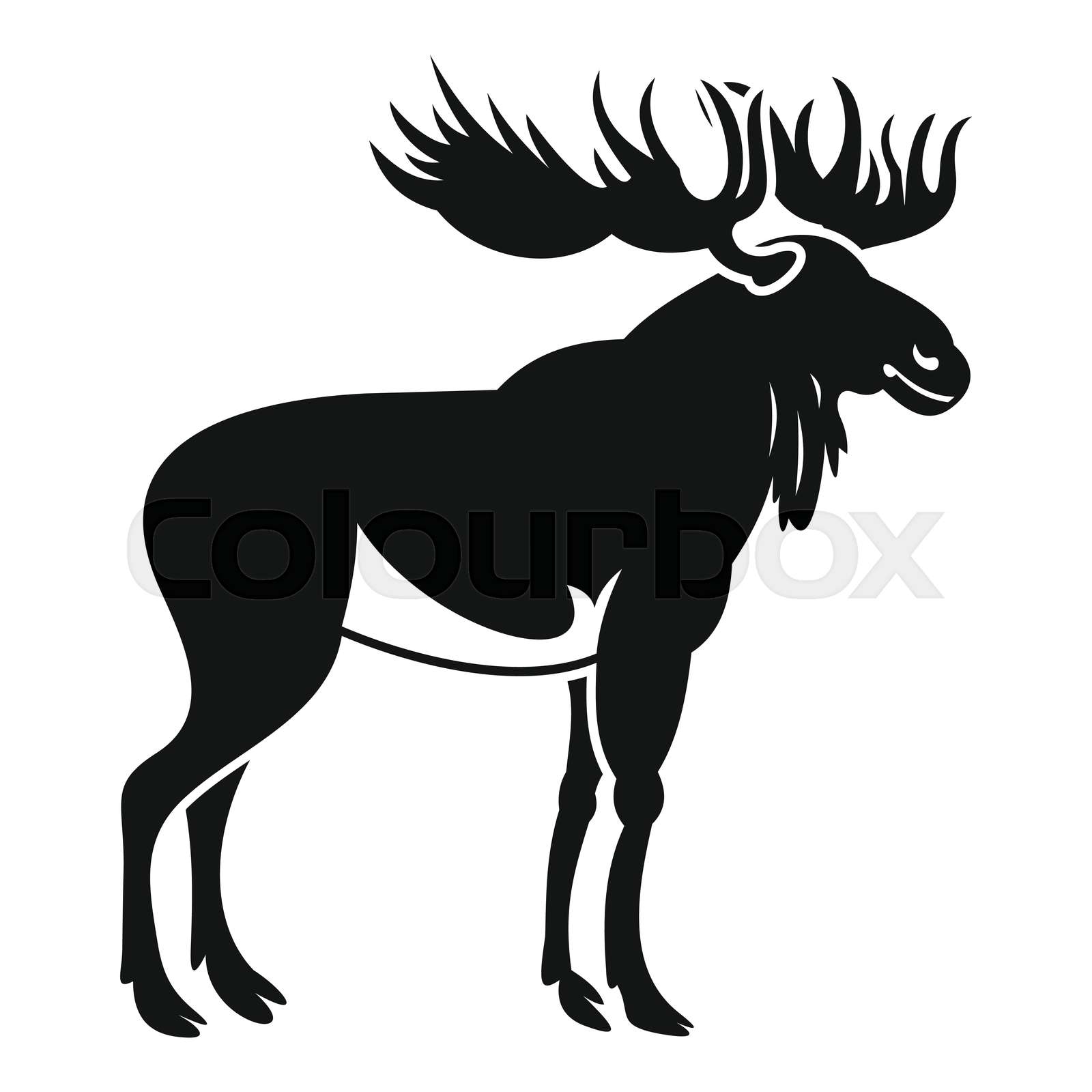 Moose icon, simple style | Stock vector | Colourbox