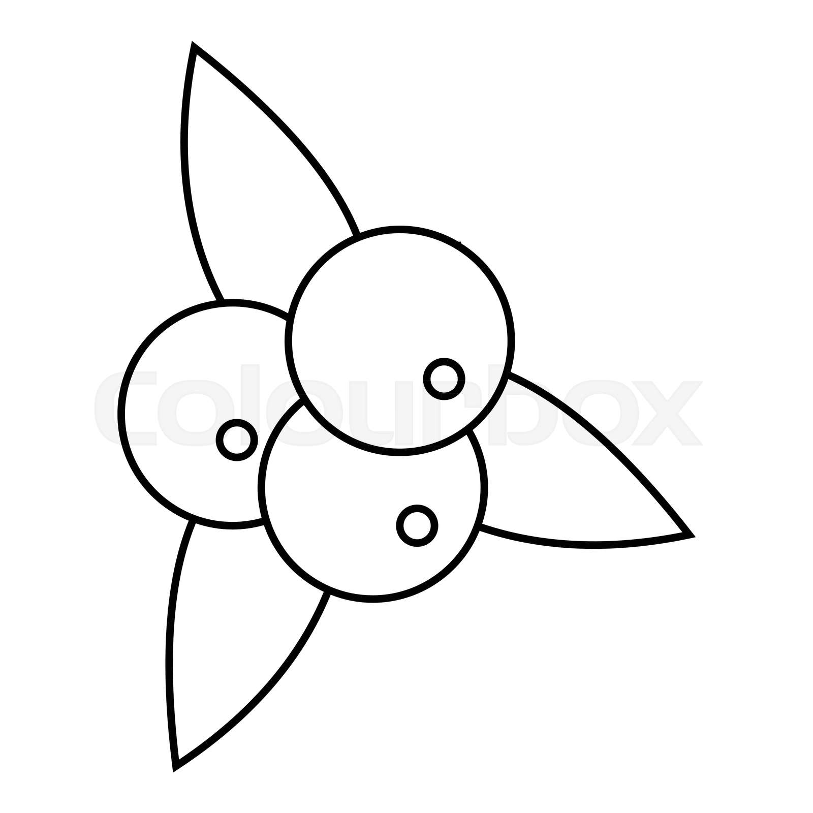 Cranberry icon, outline style | Stock vector | Colourbox