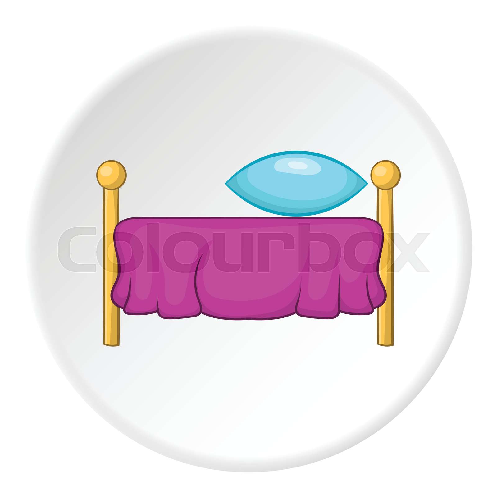 bett, cartoon, icon | Stock-Vektor | Colourbox