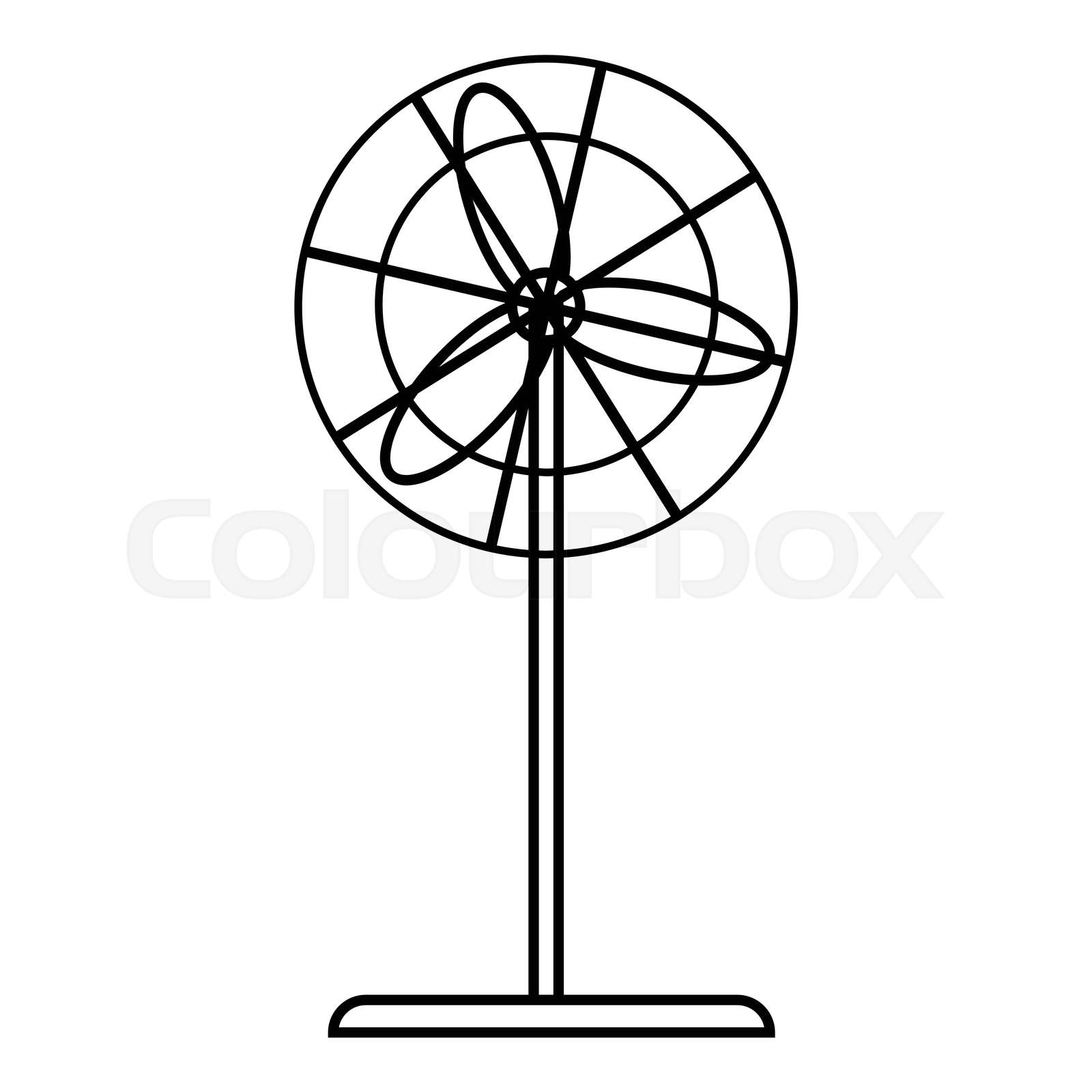 fan-icon-outline-style-stock-vector-colourbox
