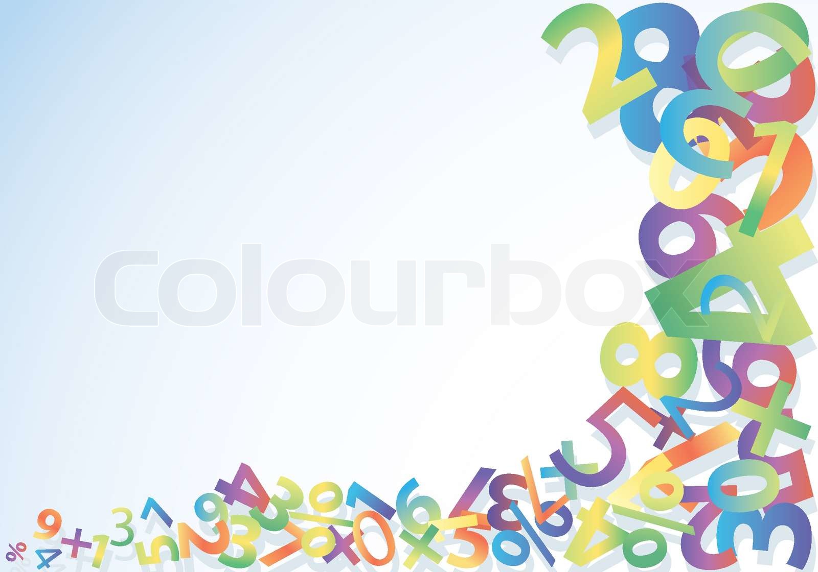 Abstract colorful numeric template, element, for design, vector illustration | Stock vector ...