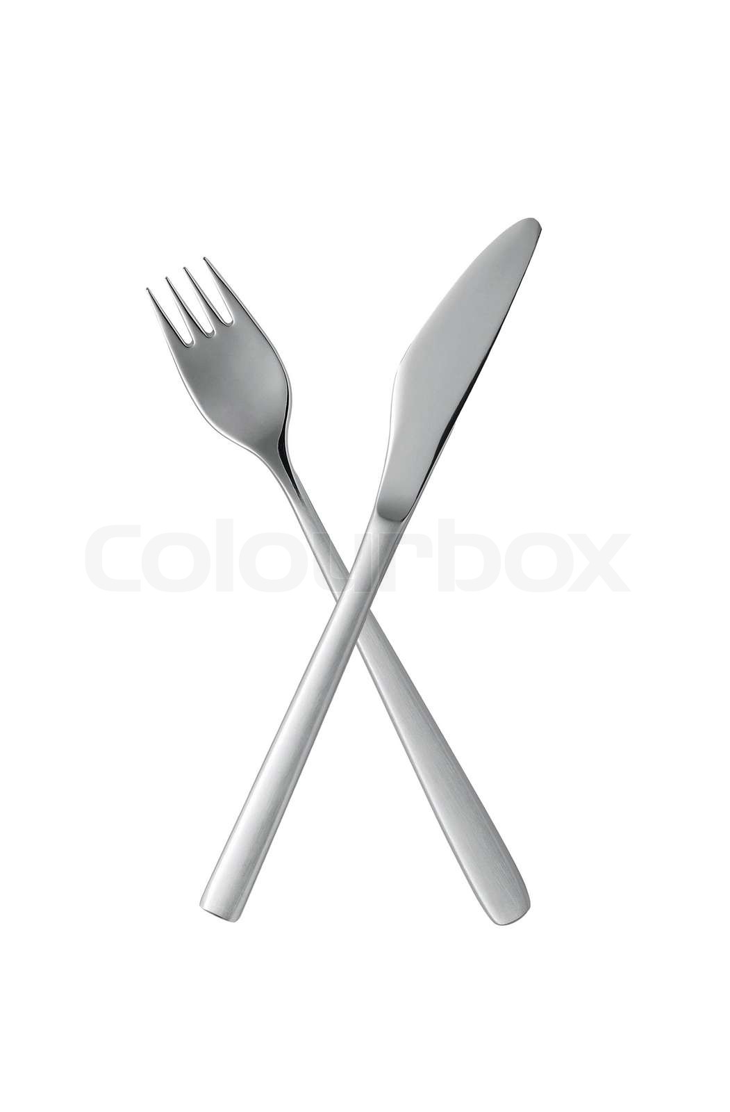 Gaffel og isolerede kniv | Stock foto | Colourbox