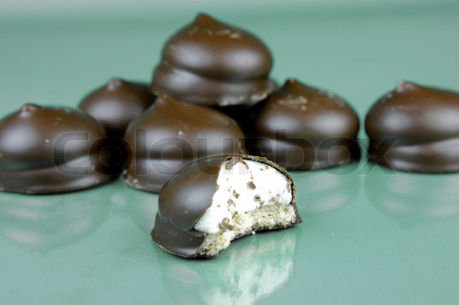 Chocolate marshmallow biscuits | Stock image | Colourbox